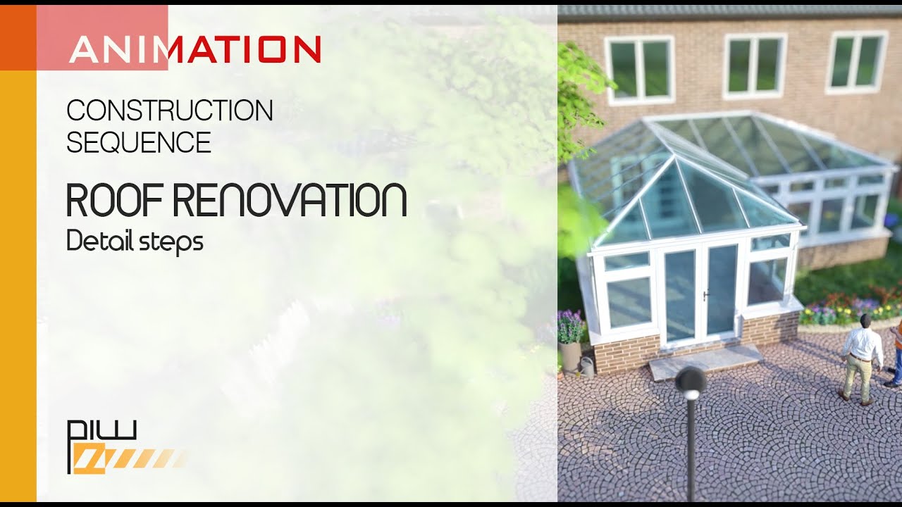 Simulation of Roof Renovation [Construction Sequence Animation] - YouTube