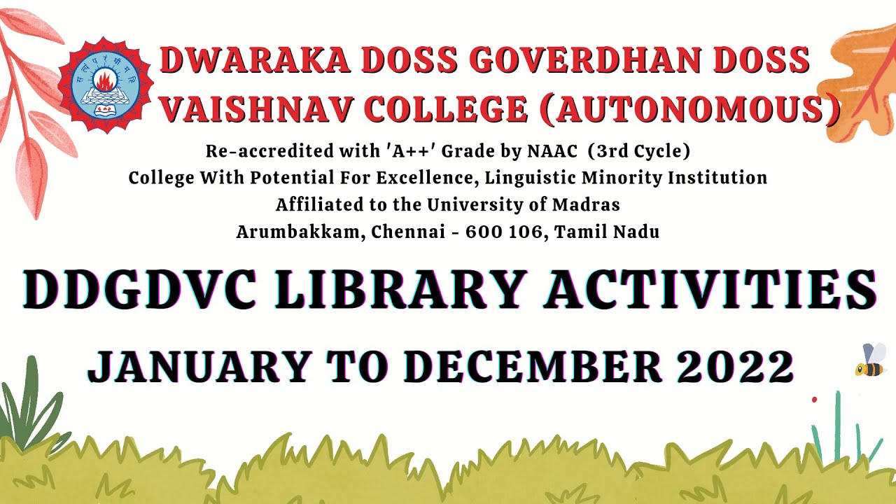 DDGDVC Library Activities 2022 - YouTube