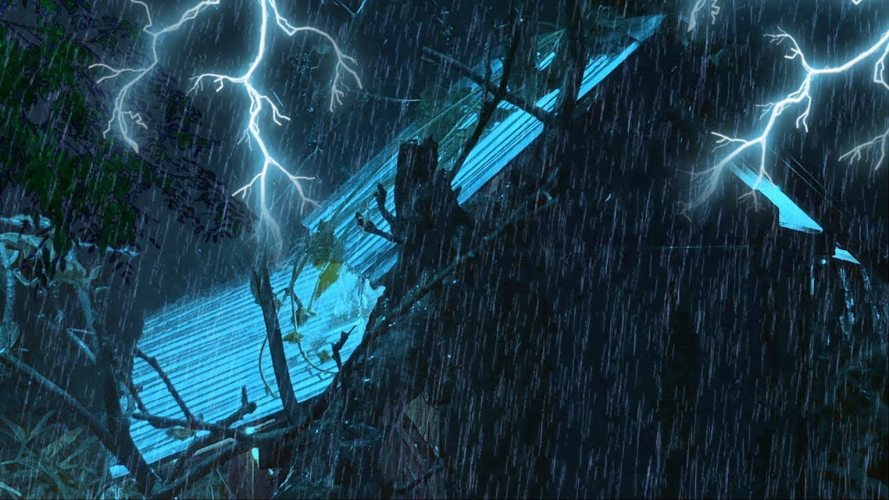 🌙 Rain on Window + Thunder Cracks 🌩 | Relax Your Mind & Drift Into ...