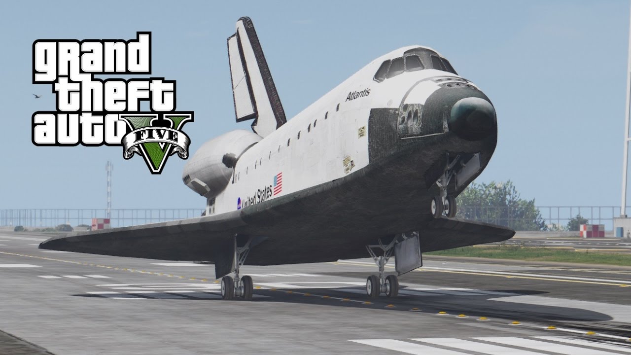 GTA V Space Shuttle Atlantis landing approach (Mod) - YouTube