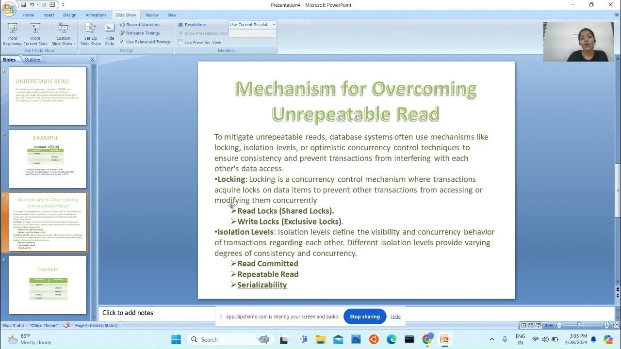 Unrepeatable Read -- DBMS - YouTube