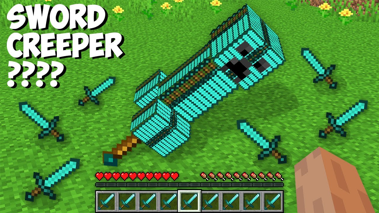 What if you CRAFT a SWORD CREEPER in Minecraft ? CURSED SWORD ! - YouTube