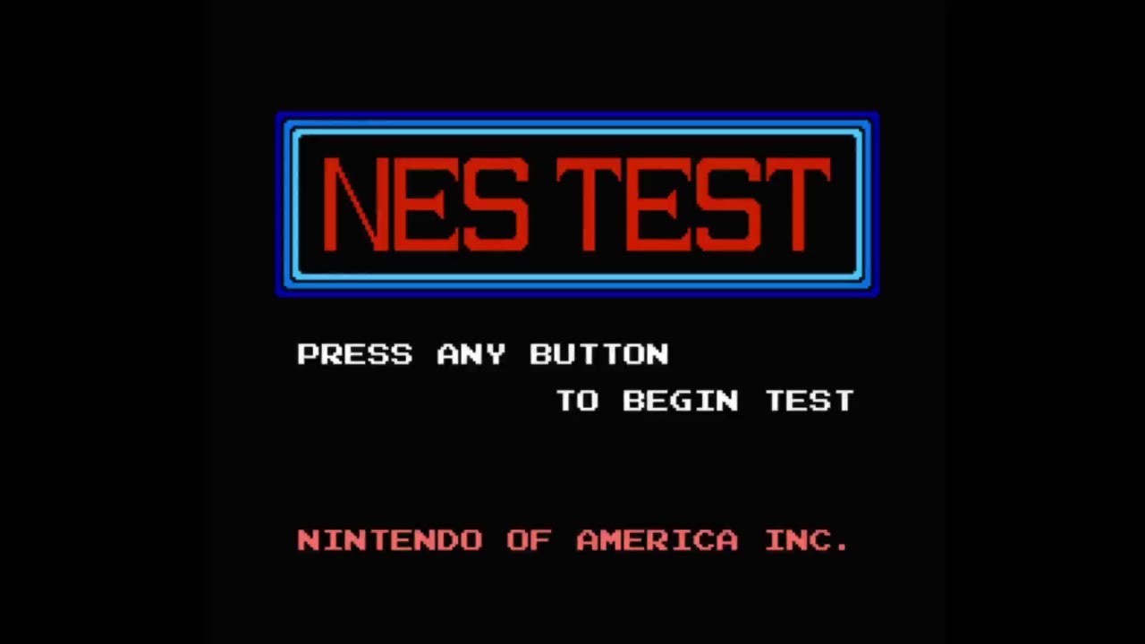 ファミコン NESテスト NES TEST ROM - YouTube