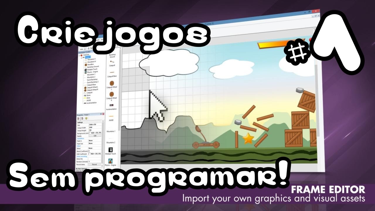 #1 - Tutorial - como criar jogos sem programar com o Clickteam Fusion 2.5! - YouTube
