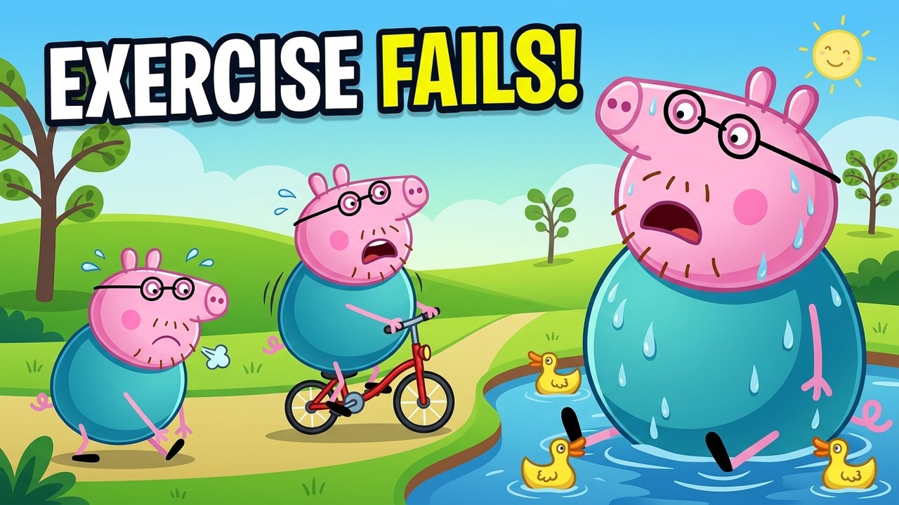 Peppa Pig Story 🐷📘 Reading Daddy Pig’s Exercises | Fun Storytime for ...