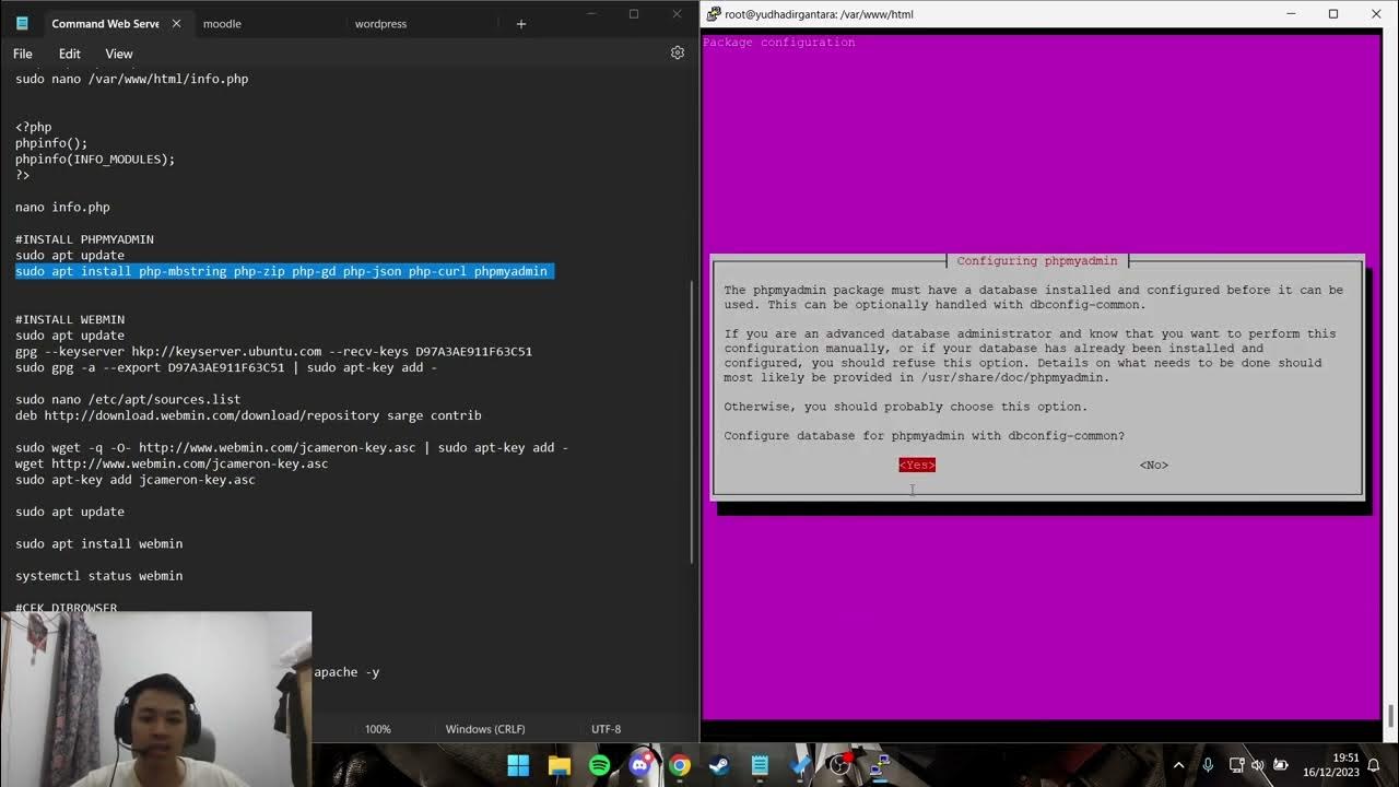 Cara Install Web Server Apache2, Wordpress dan Moodle pada VPS - YouTube