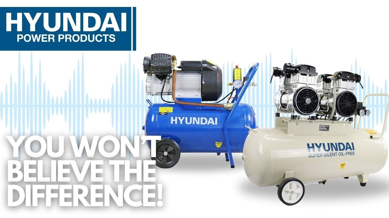 This is how QUIET Hyundai Oil-Free Air Compressors are... The results ...