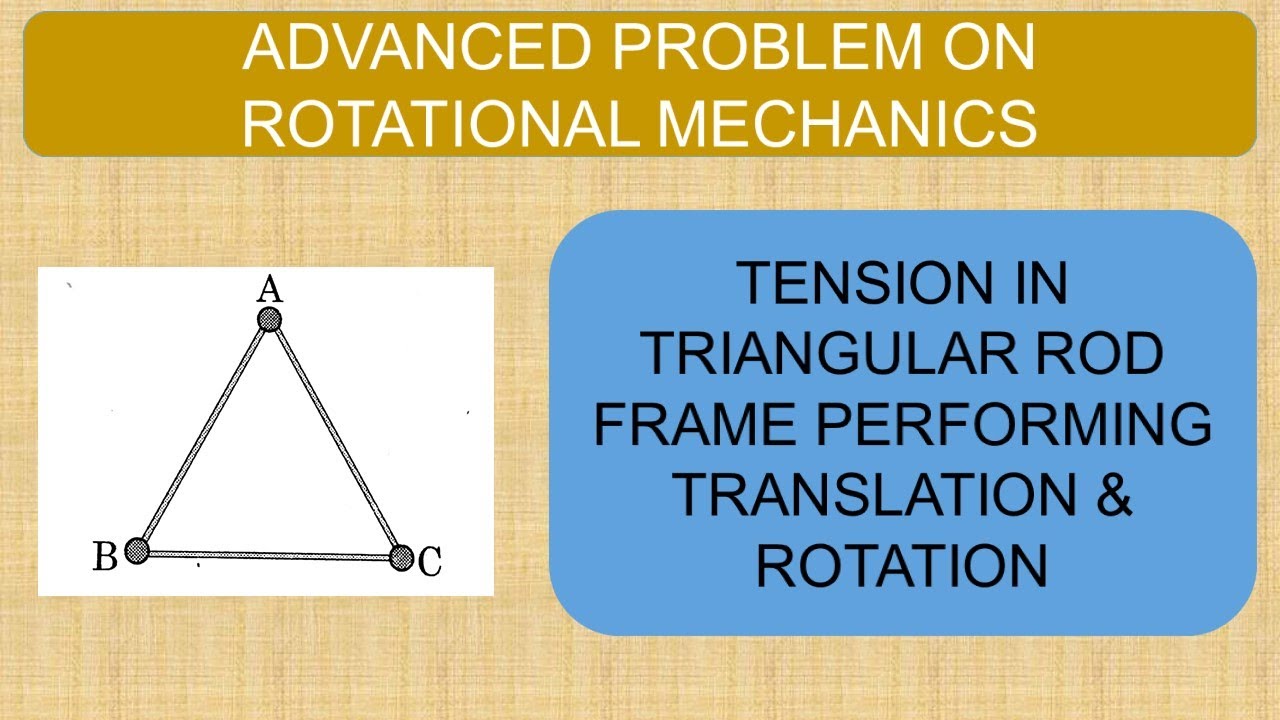 Rotational Mechanics | Advanced Problem | Tension in Triangular Rod ...
