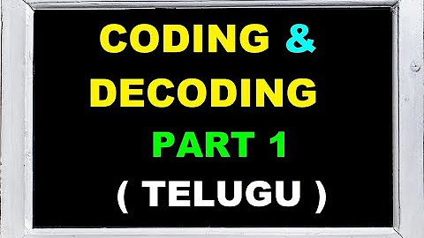 Coding and Decoding Tricks in Telugu - YouTube