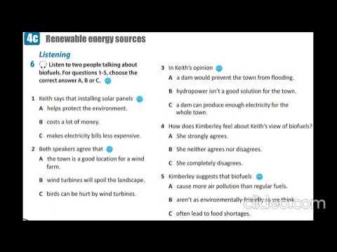 Action 10 Module 4c Renewable energy sources ex 6 p 55 Listening Task ...
