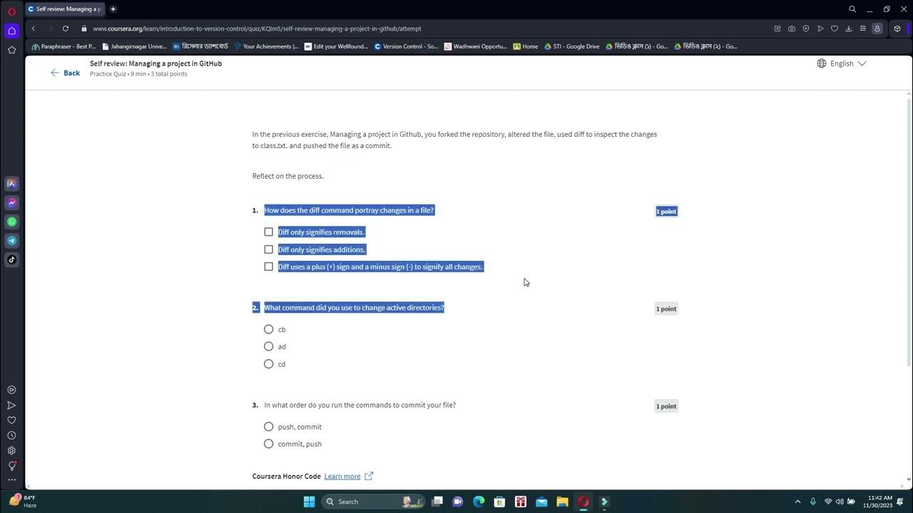 Self Review Managing A Project In Github Coursera Version Control Meta Youtube