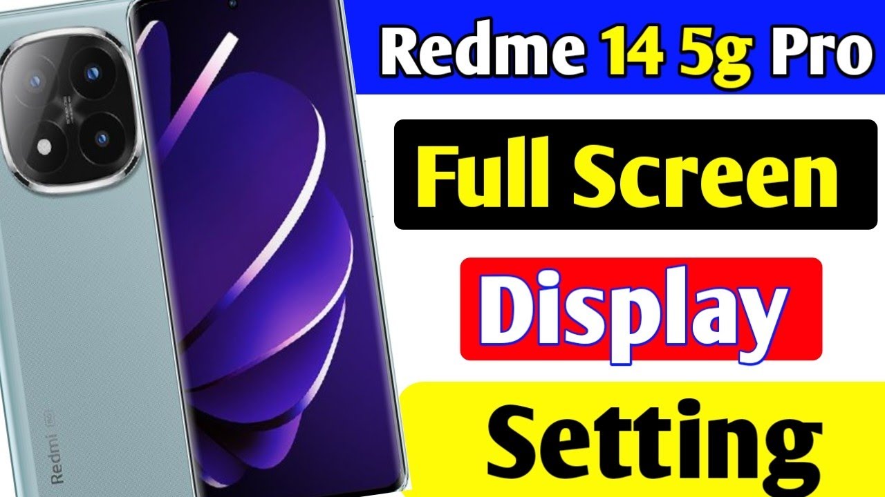 Redmi 14 pro 5g me full screen mode setting l how to use full screen ...