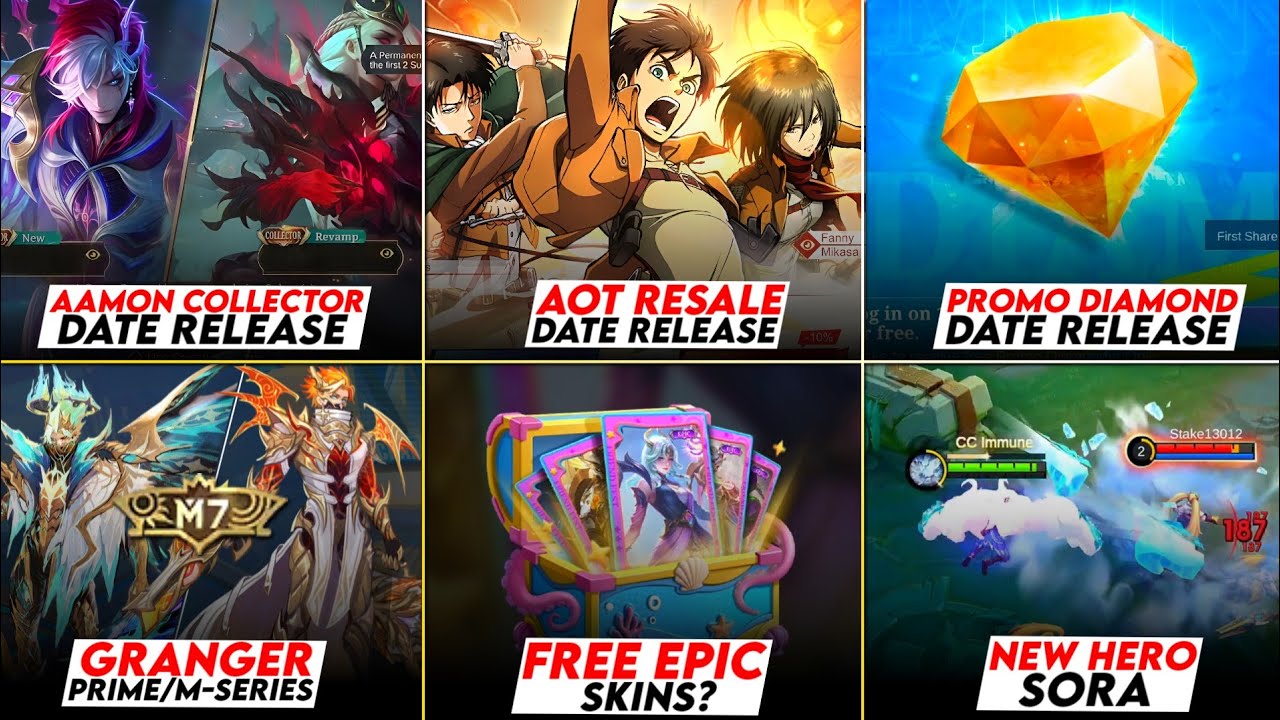 ATTACK ON TITAN RESALE DATE, COLLECTOR AAMON & LESLEY, PROMO DIAMOND DATE, GRANGER M7 & PRIME ...