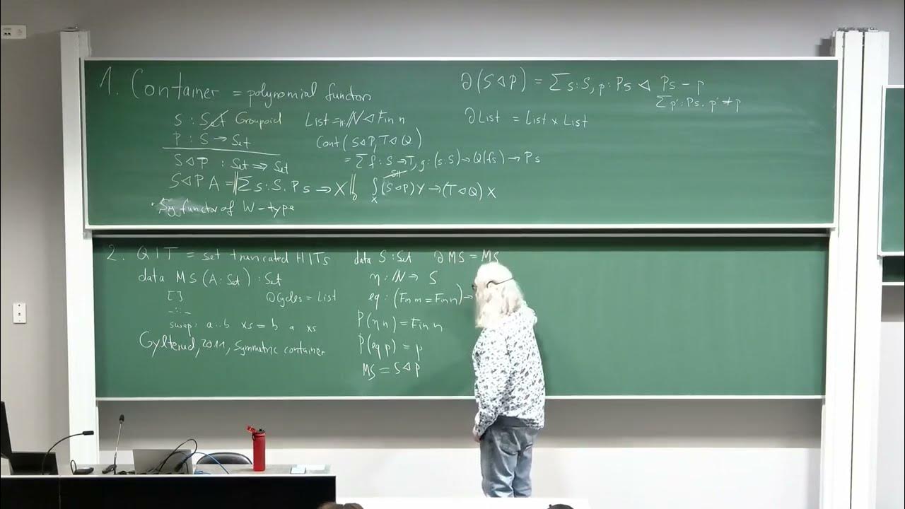 Quotient inductive types as categorified containers - Thorsten Altenkirch - YouTube