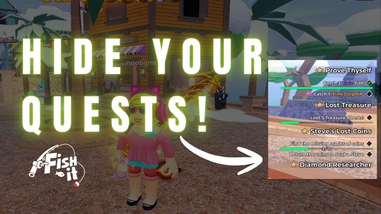 HIDDEN BUTTON?! How to Hide Quest List UI in Fish It Roblox (Quick ...