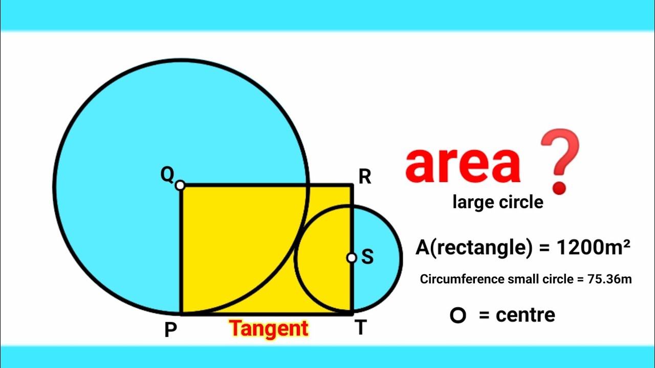 Can you find area of the large circle? | (Fun Geometry Problem) | #math ...