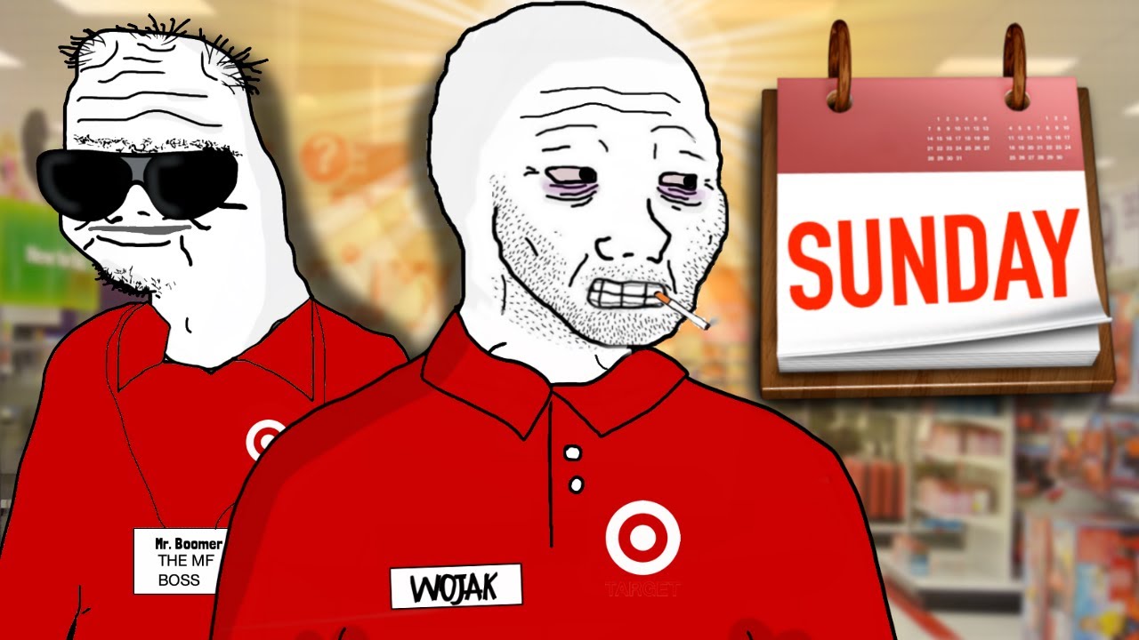 WOJAK DOOMER WAGE SLAVES ON A SUNDAY - YouTube