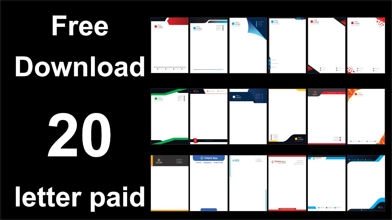 letter paid design cdr free download |Umair Creation - YouTube