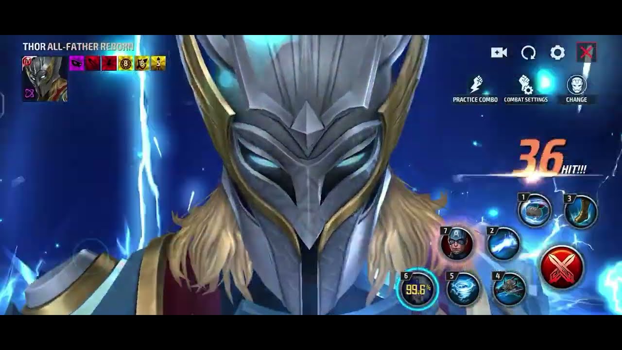 Thor in All-Father Reborn suit skills preview | Marvel Future Fight ...