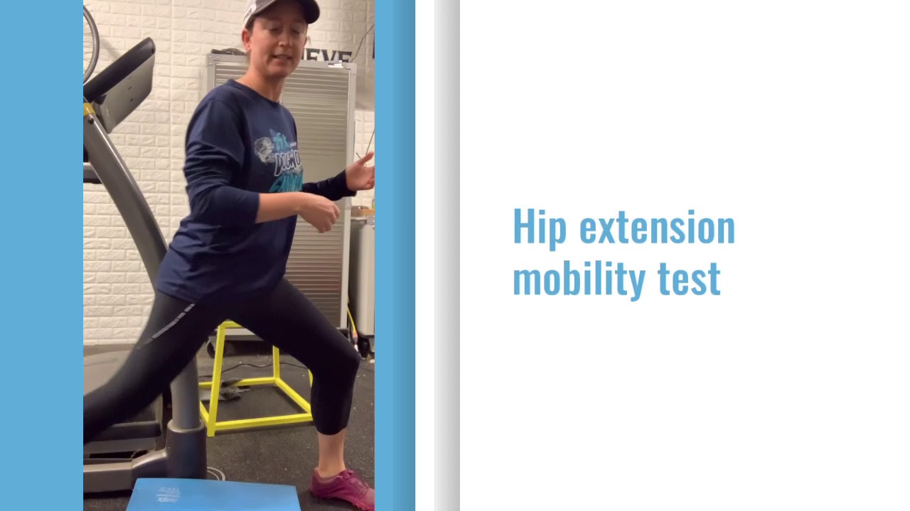 Hip extension mobility test - YouTube
