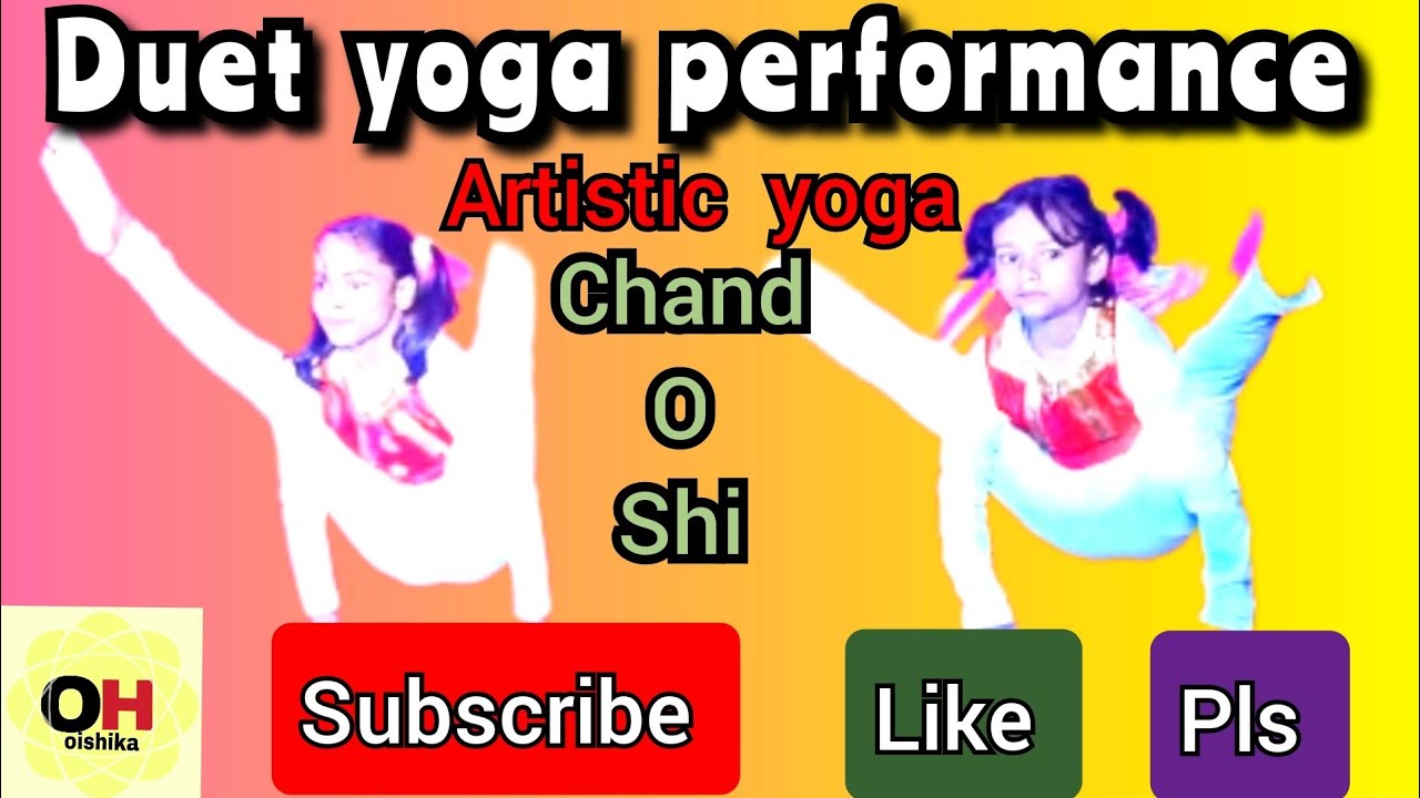 Duet yoga performance|| Artistic yoga on stage|| Rhythmic yoga ...