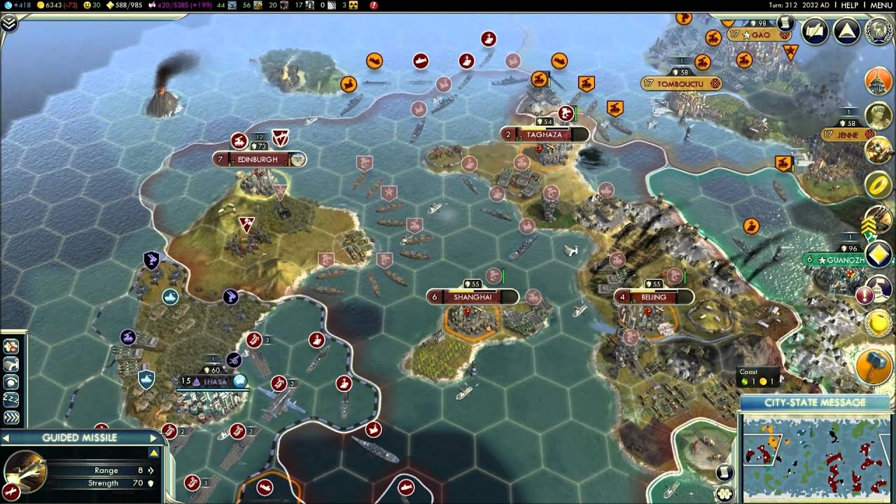 Civilization V - Episode 1, Part 4 - England vs China - YouTube