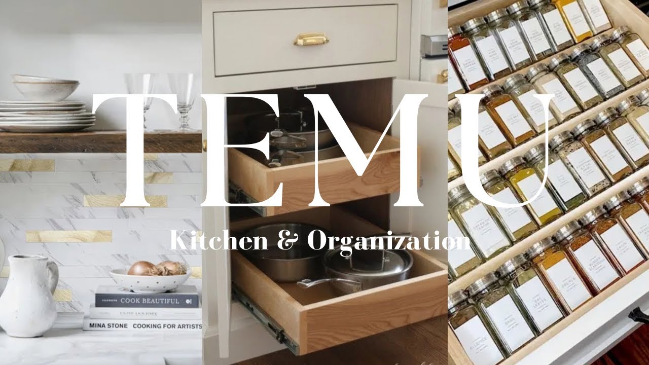 HUGE TEMU Small Kitchen Organization NEW Home Decor Haul | Affordable ...