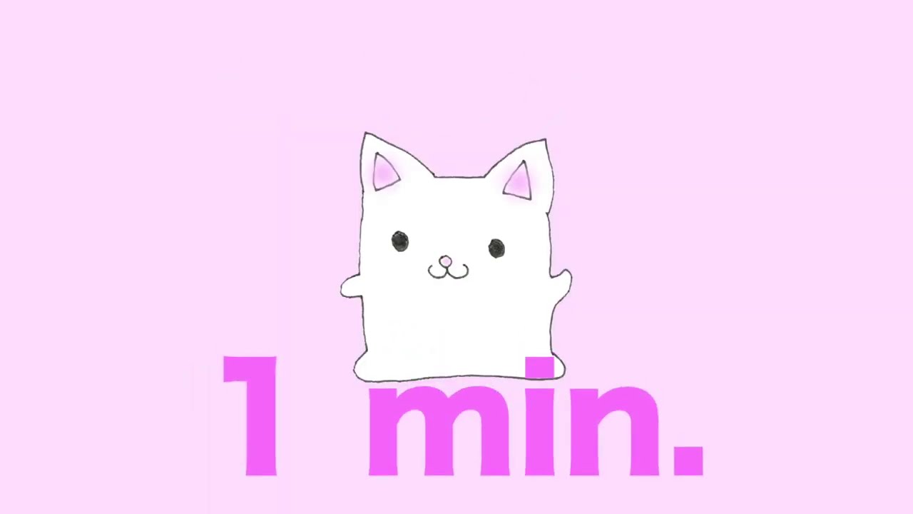 1 Minute Timer★Cute Cat Running2023 - YouTube