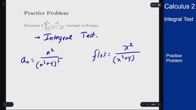 Direct Comparison And Limit Comparison Tests Calculus 2 Youtube