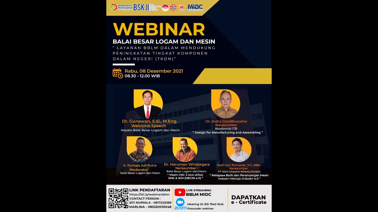 Webinar Layanan BBLM Dalam Peningkatan Tingkat Komponen Dalam Negeri ...