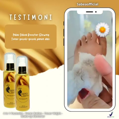 Testimoni Booster Glowing Toner Sabea - YouTube
