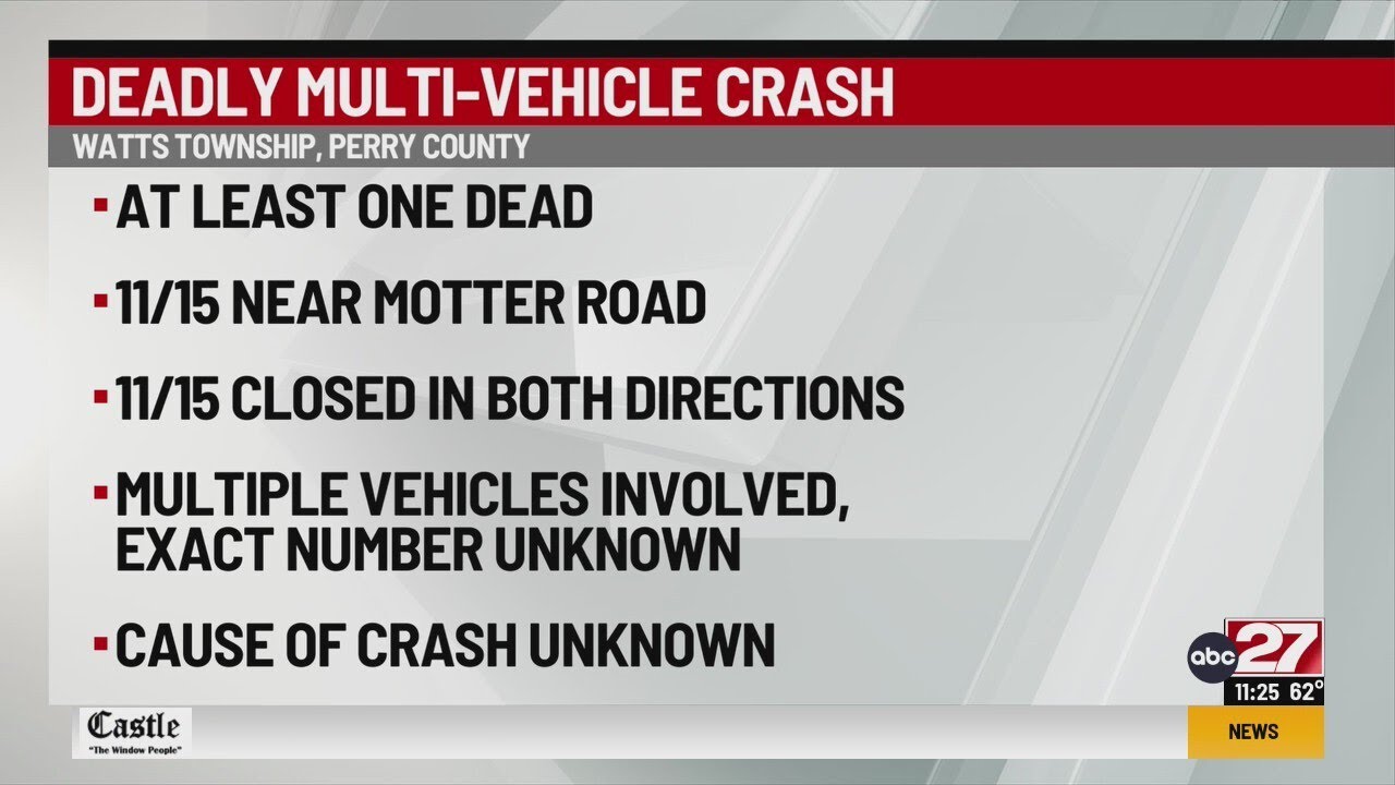 Fatal crash closes U.S. 11/15 in Perry County - YouTube
