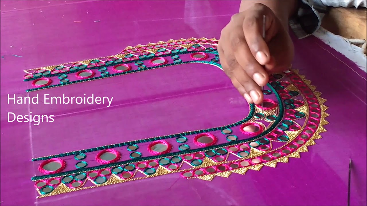 boat neck designs for blouse,hand embroidery designs,simple maggam work ...