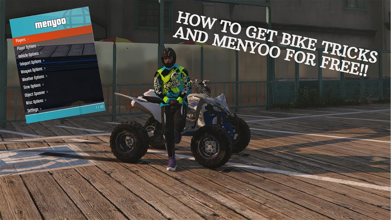 How to get menyoo with bike tricks for FREE!!!! (First FiveM Resource Tutorial) - YouTube