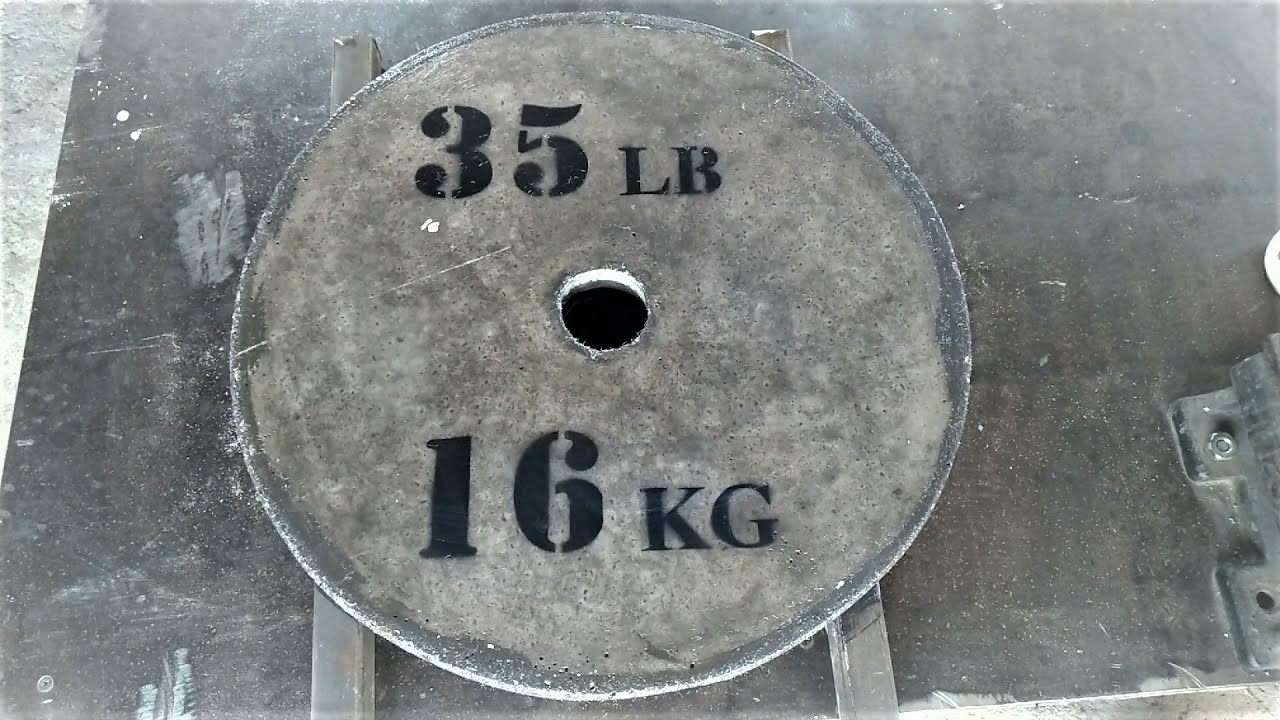 DIY concrete weights - YouTube