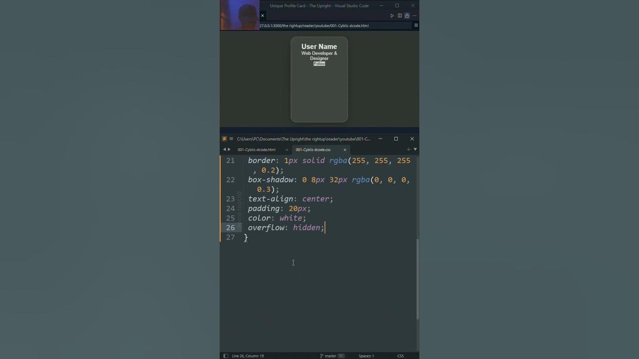 PROFILE CARD #shorts #trending #trend #viral #viralvideo #code #coder #webdesign #webseries ...