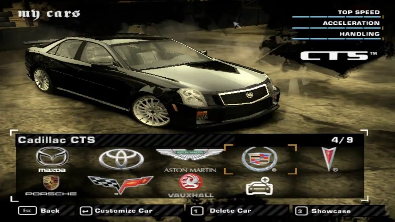 NFS Most Wanted : Cadillac CTS Build - YouTube