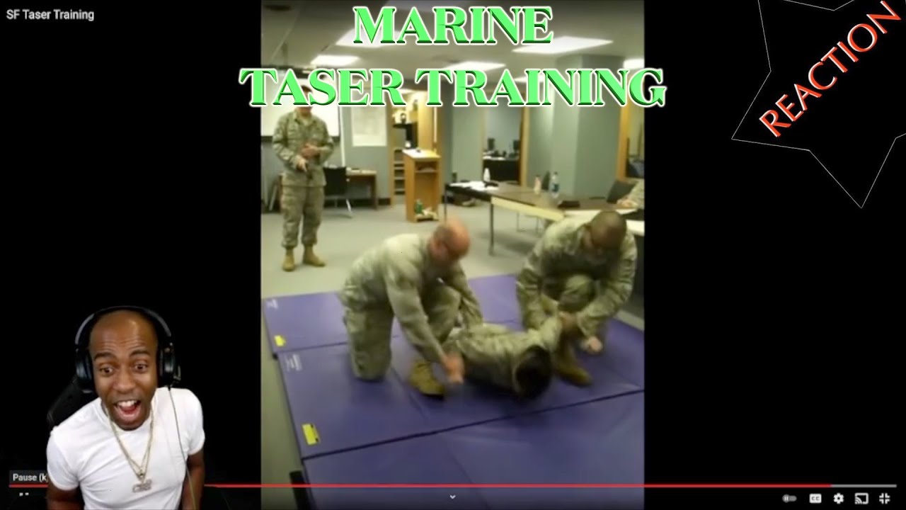 MARINE TASER TRAINING [REACTION] - YouTube