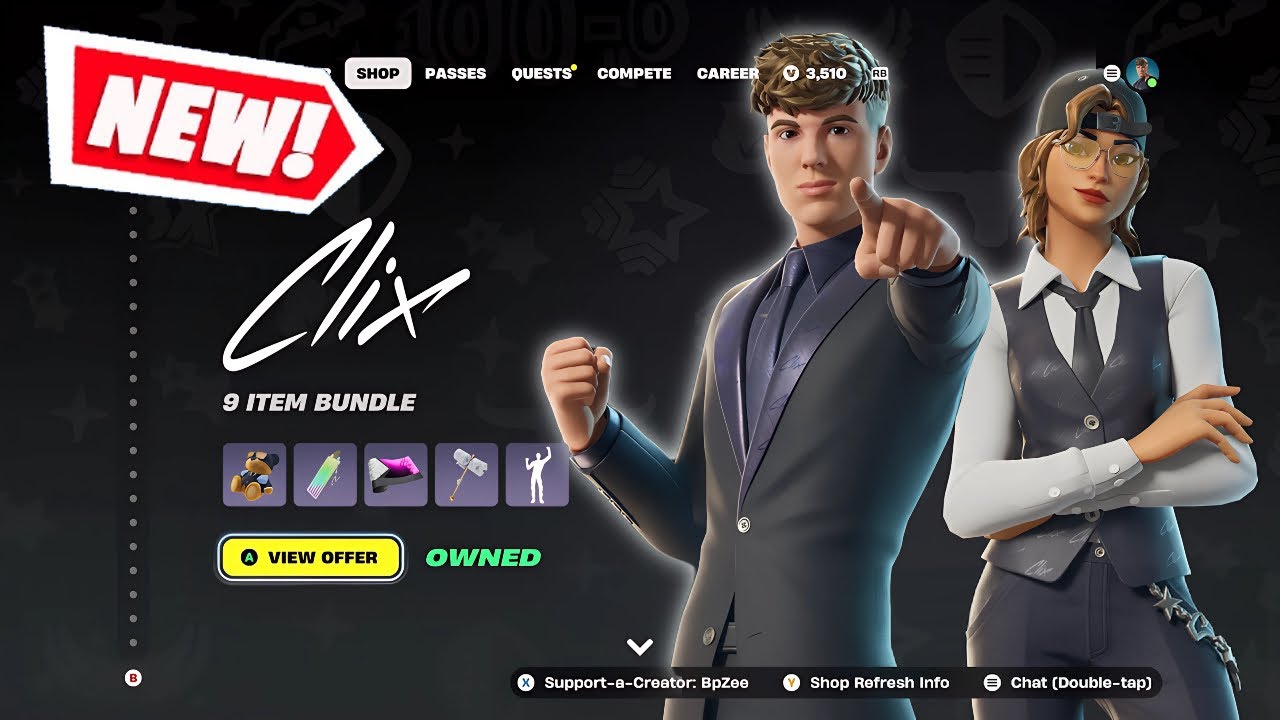 LIVE - FORTNITE - UNLOCKING *NEW* FORTNITE CLIX ICON TODAY! | #BpZFAM ...