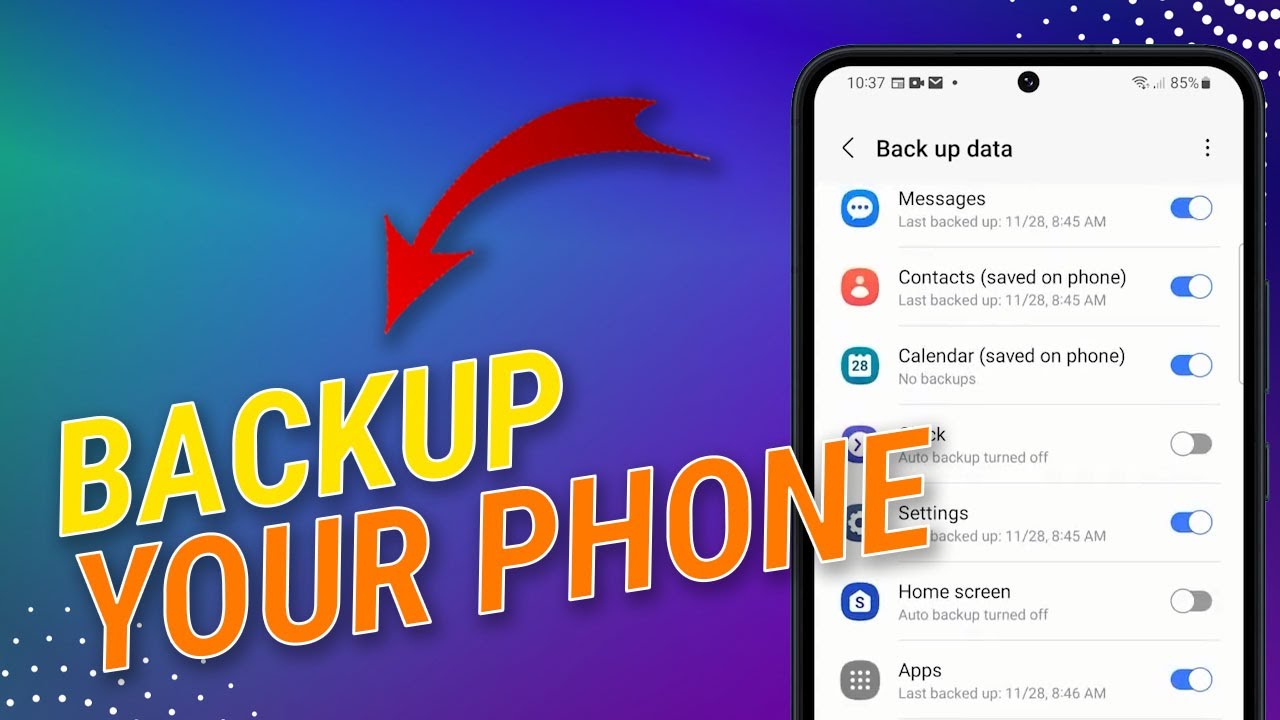 How to Back Up Your Samsung Galaxy Phone - YouTube