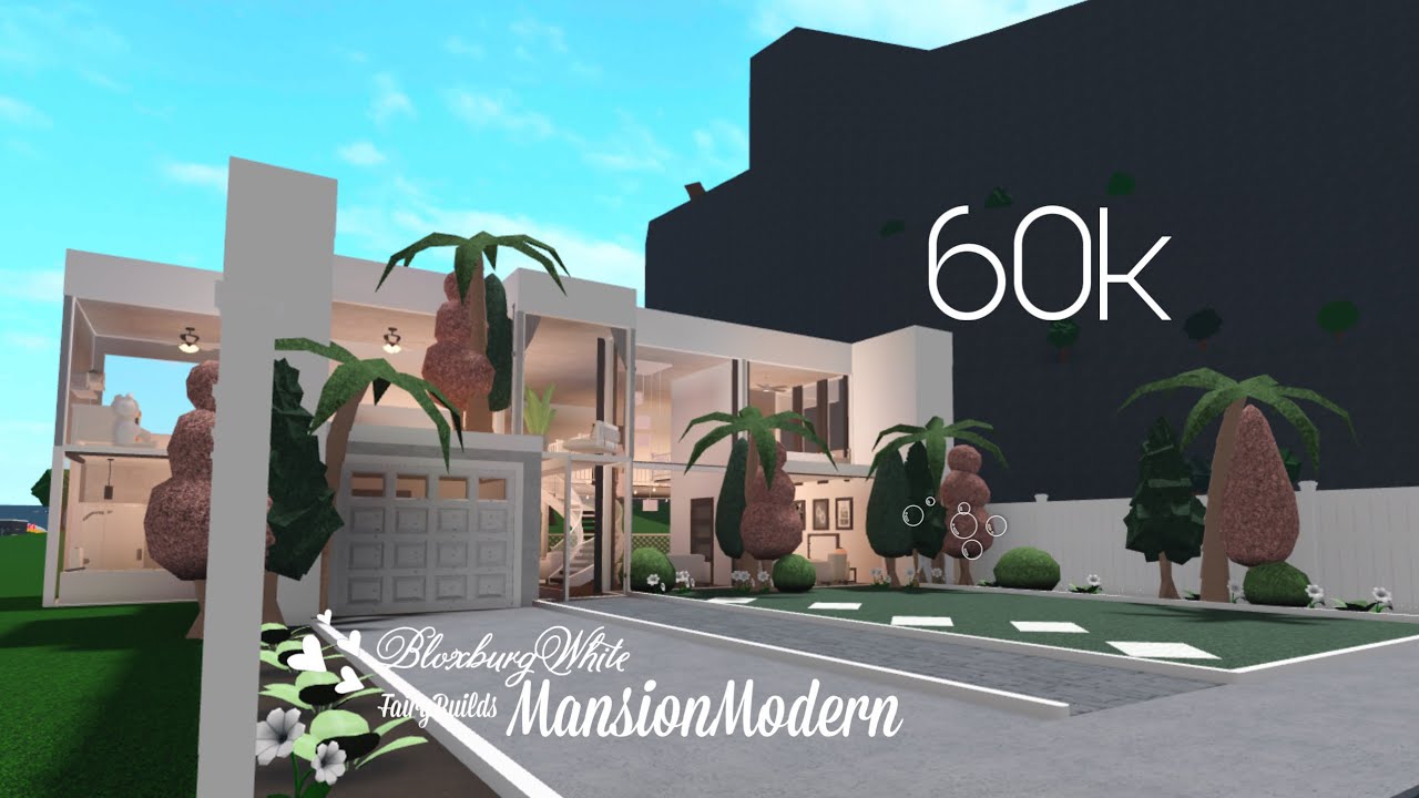 Bloxburg |60k Modern mansion House Build /Interior - YouTube