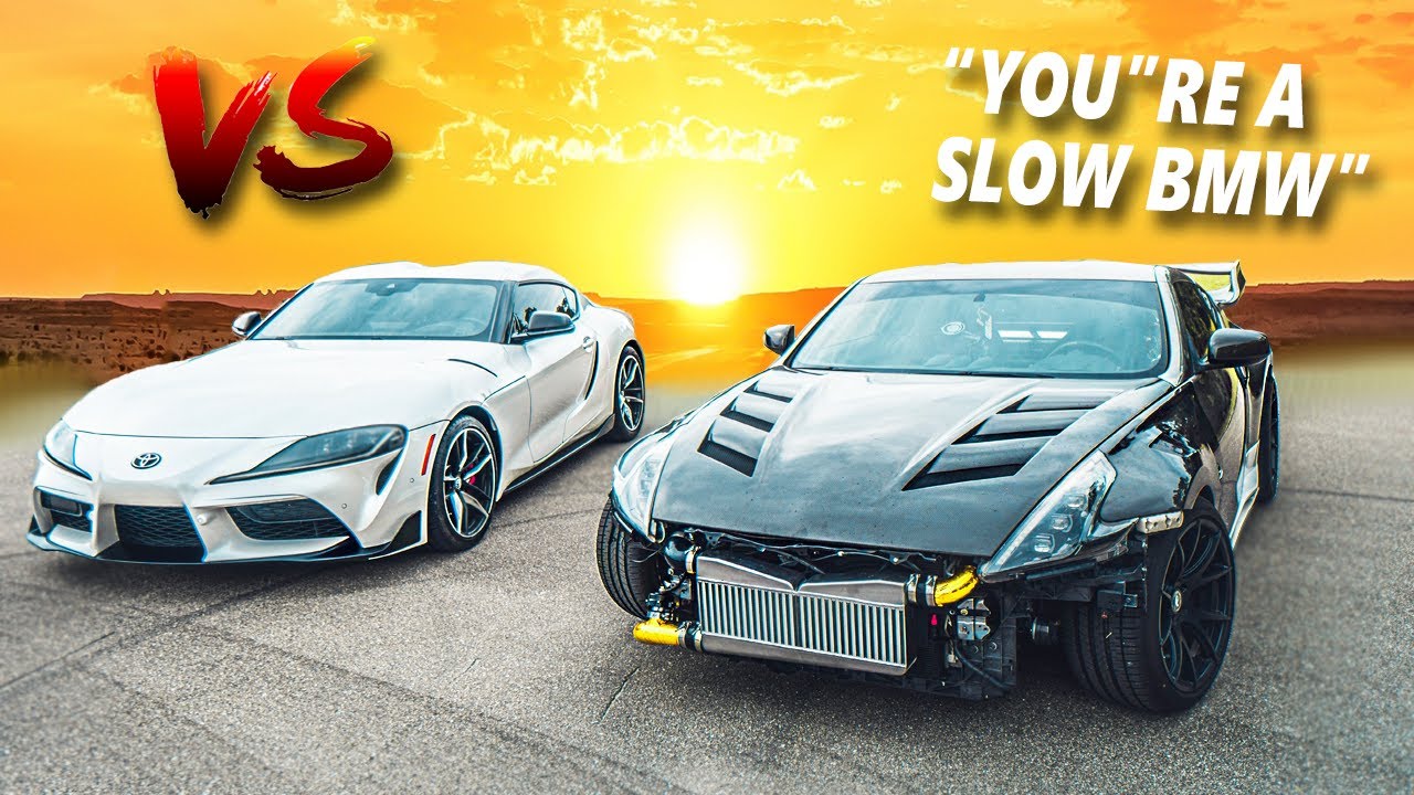 Toyota Supra Destroys Cocky TURBO 370z Owner!! - YouTube