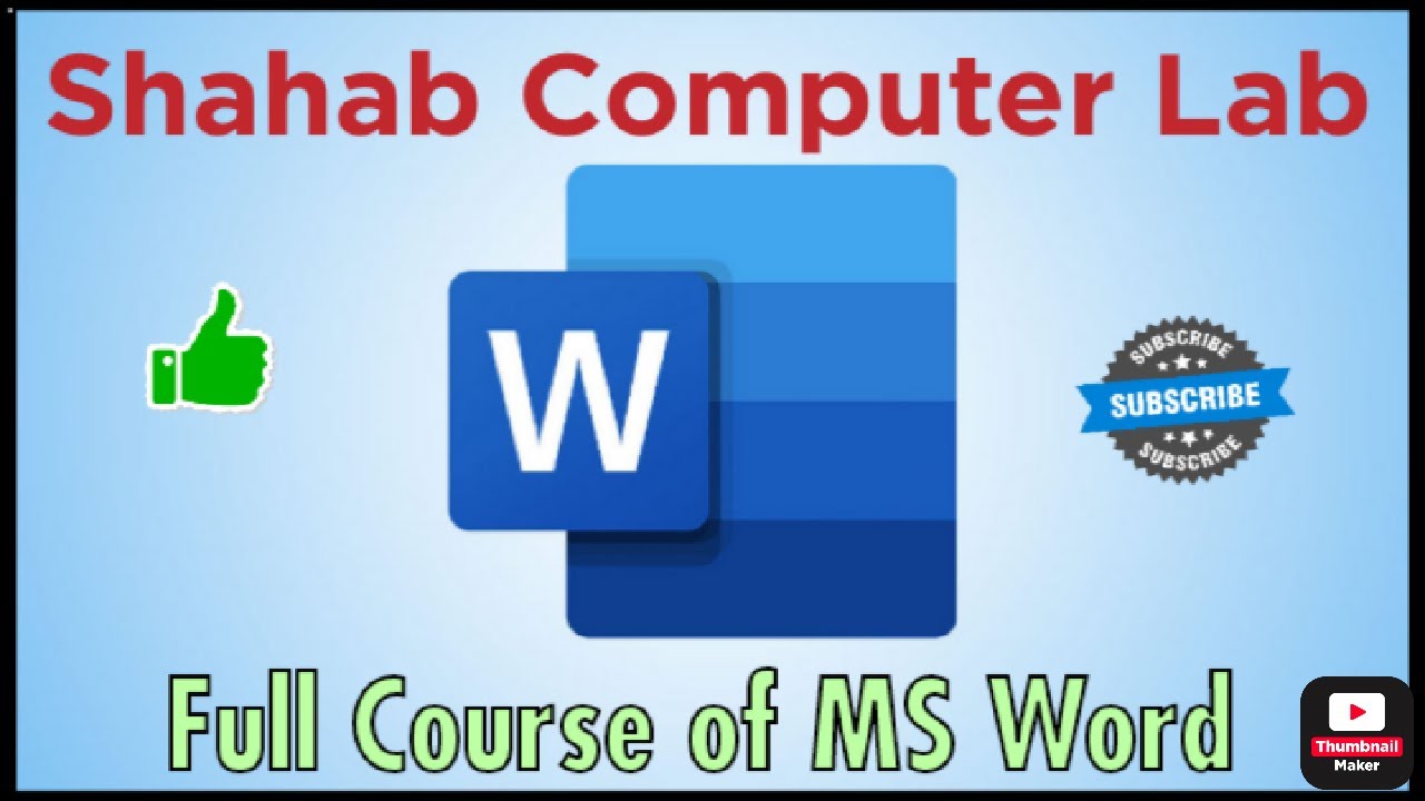 MS Word Complete Course | MS Word documents | Computer Short Course ...