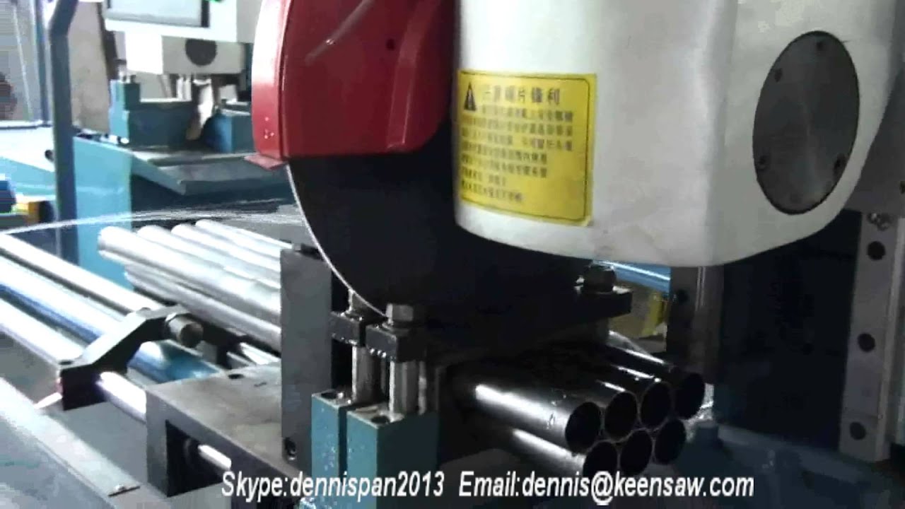 automatic pipe cutting machine, automatic pipe cutting, - YouTube
