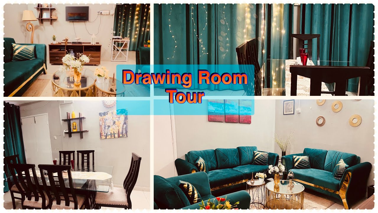 Living room drawing room tour my home tour - YouTube