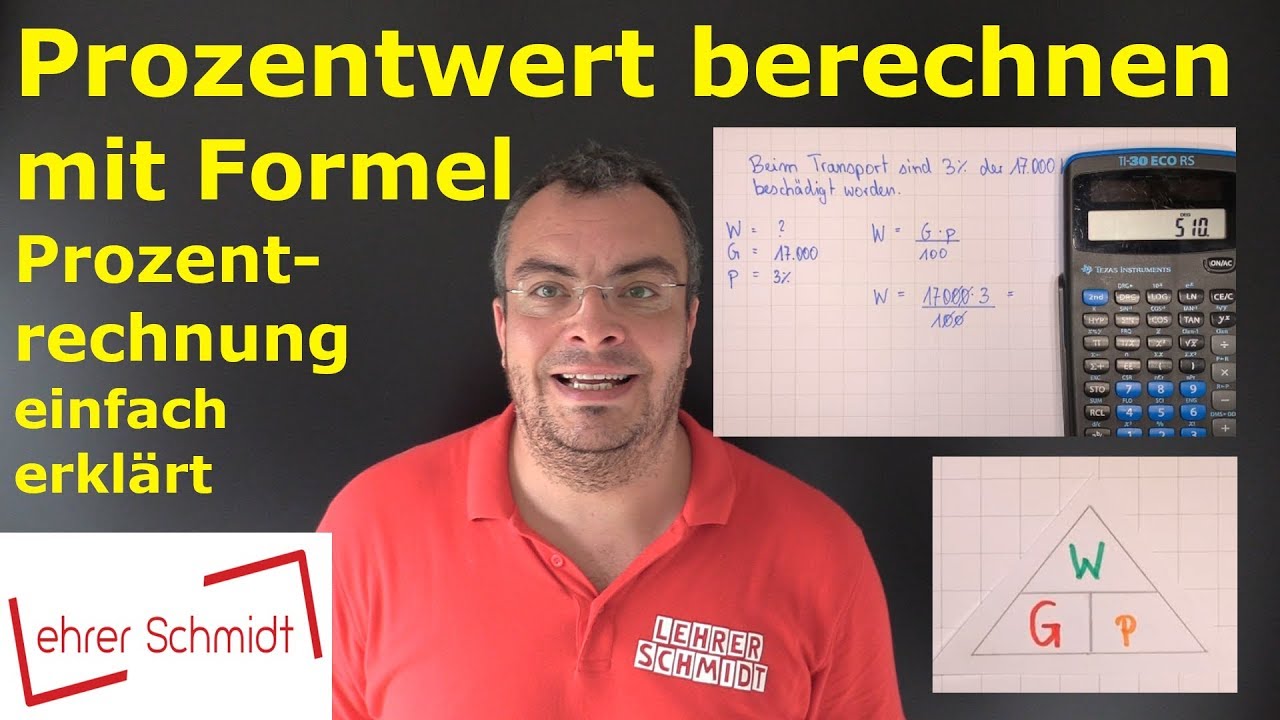 Prozentwert berechnen - Prozentrechnung mit Formel - Mathematik einfach ...