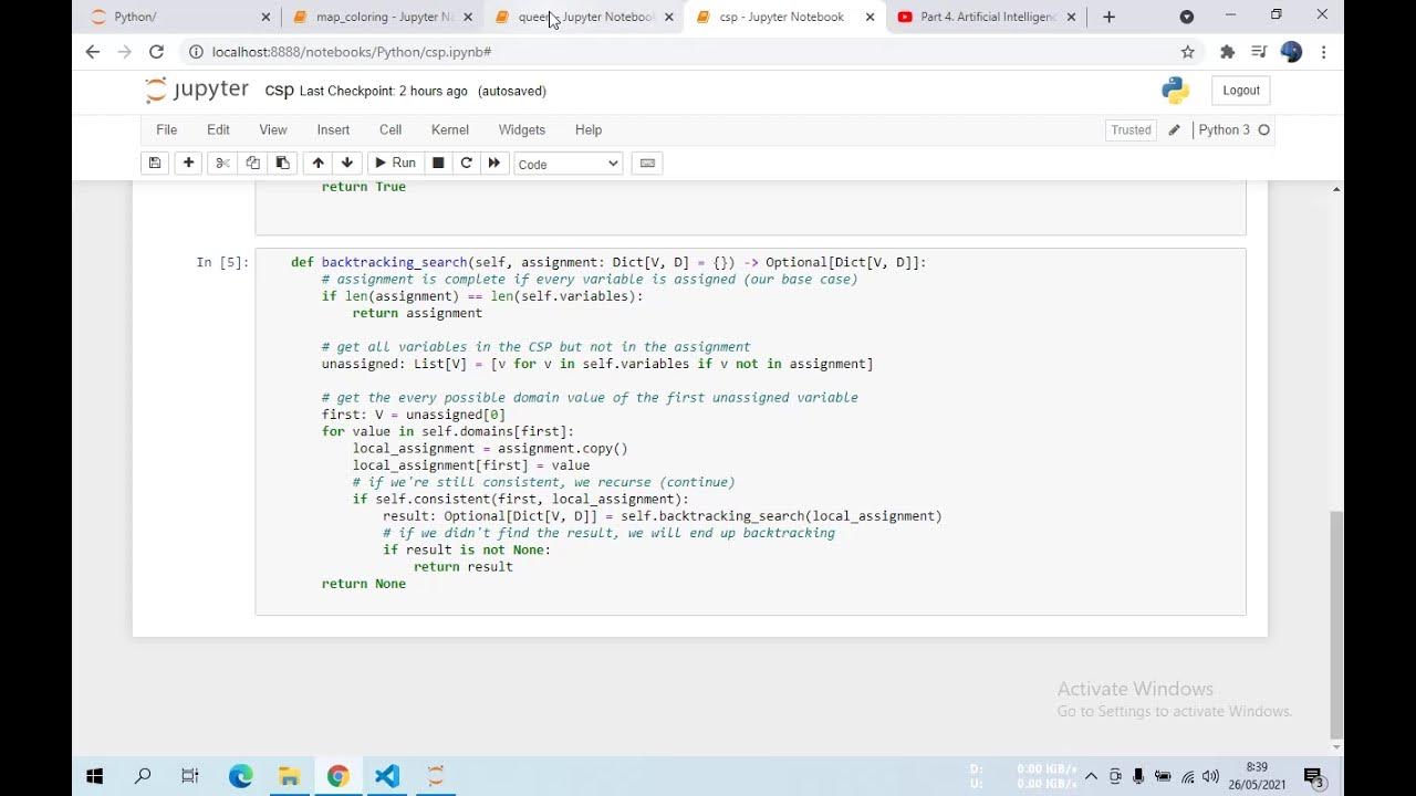 Constraint Satisfaction Problem (CSP) in Python - YouTube