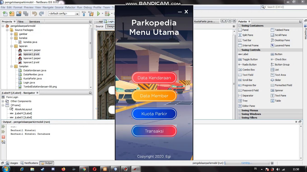 Demo Aplikasi Sistem Parkir Mobil | Berbasis Java Netbeans - YouTube