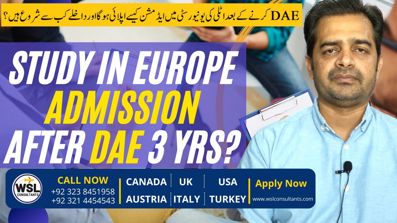 Admission and study in Europe after DAE for Pakistani Students | Q/A ...