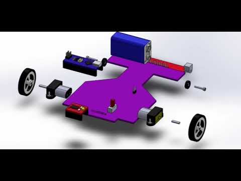 Coche seguidor de líneas ensamblaje SolidWorks - YouTube